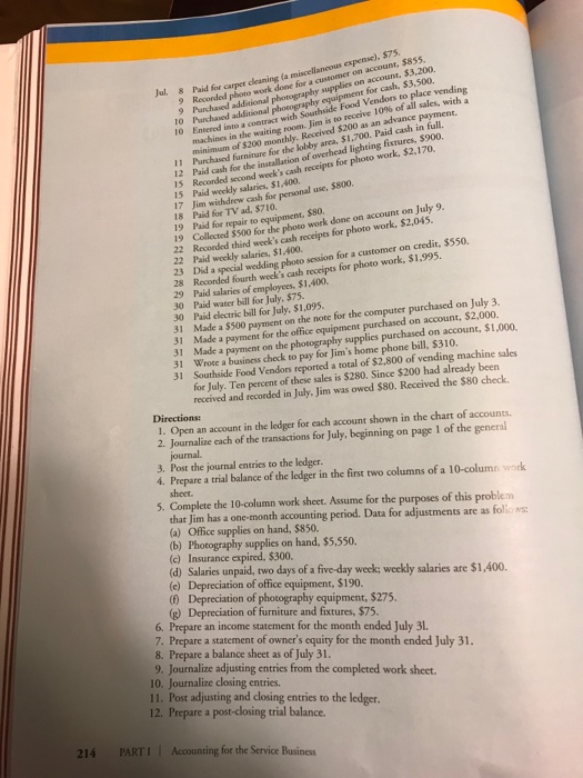 Solved Using the data from pages 213-214 from the text book | Chegg.com