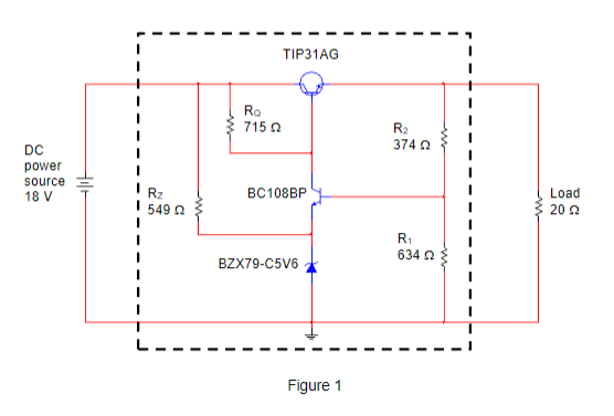 Solved TIP31AG Ro 715 R2 3742 DC power source 18 V Holt R2 | Chegg.com