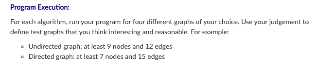 Solved Project 2: Graph Algorithms and Related Data | Chegg.com