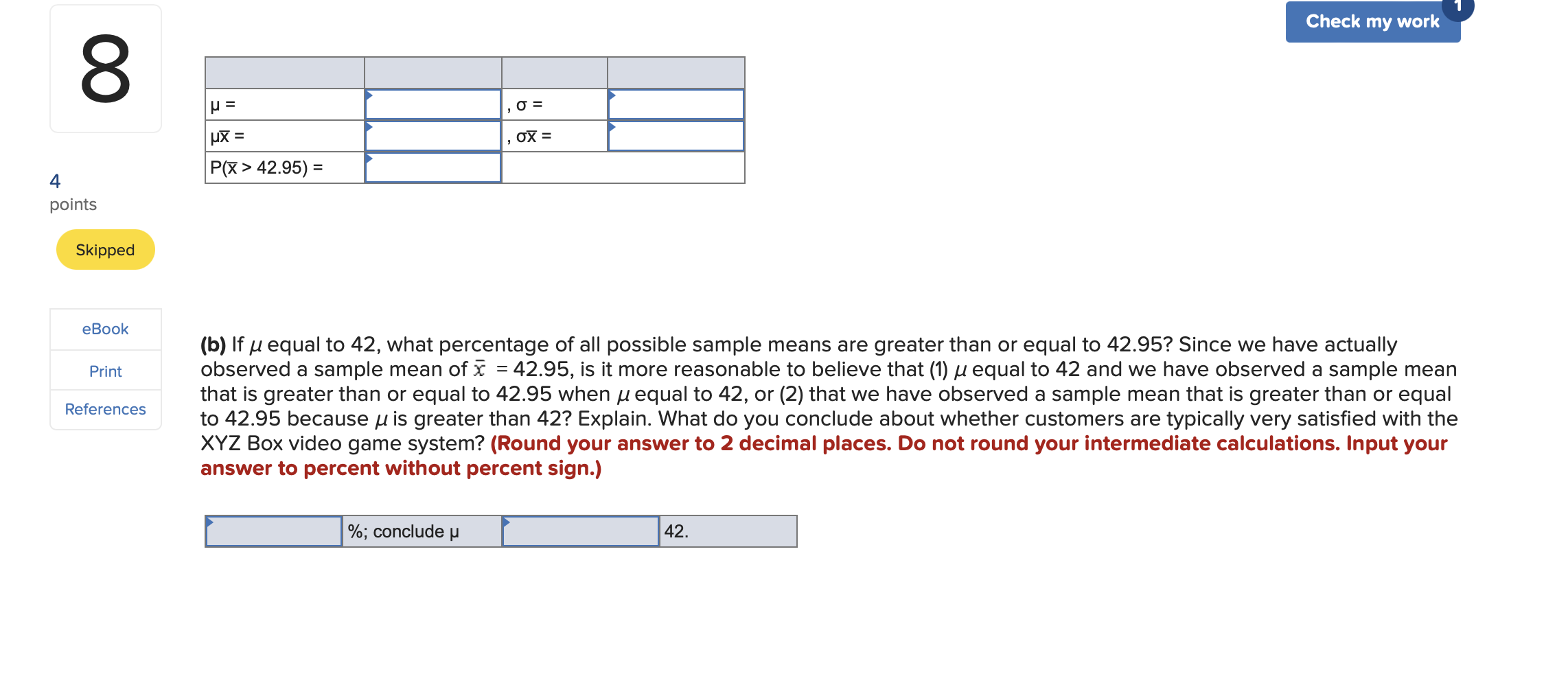 Solved Exercise 8.12 (Static) THE VIDEO GAME SATISFACTION | Chegg.com
