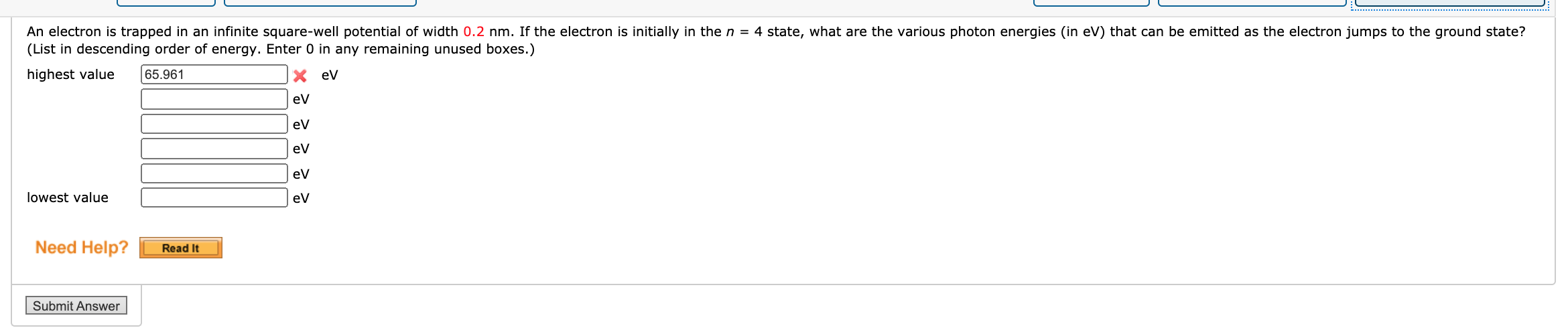 Solved An Electron Is Trapped In An Infinite Square Well