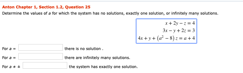 Solved Anton Chapter 1, Section 1.2, Question 25 Determine | Chegg.com