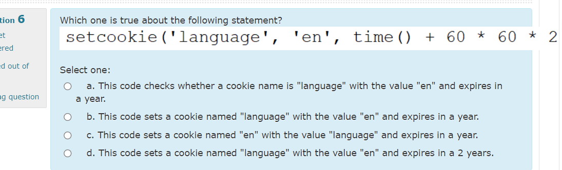 Solved Which one is true about the following | Chegg.com
