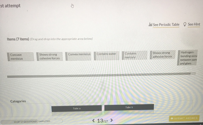 Solved 13 Question (1 point) Below are two glass test tubes | Chegg.com