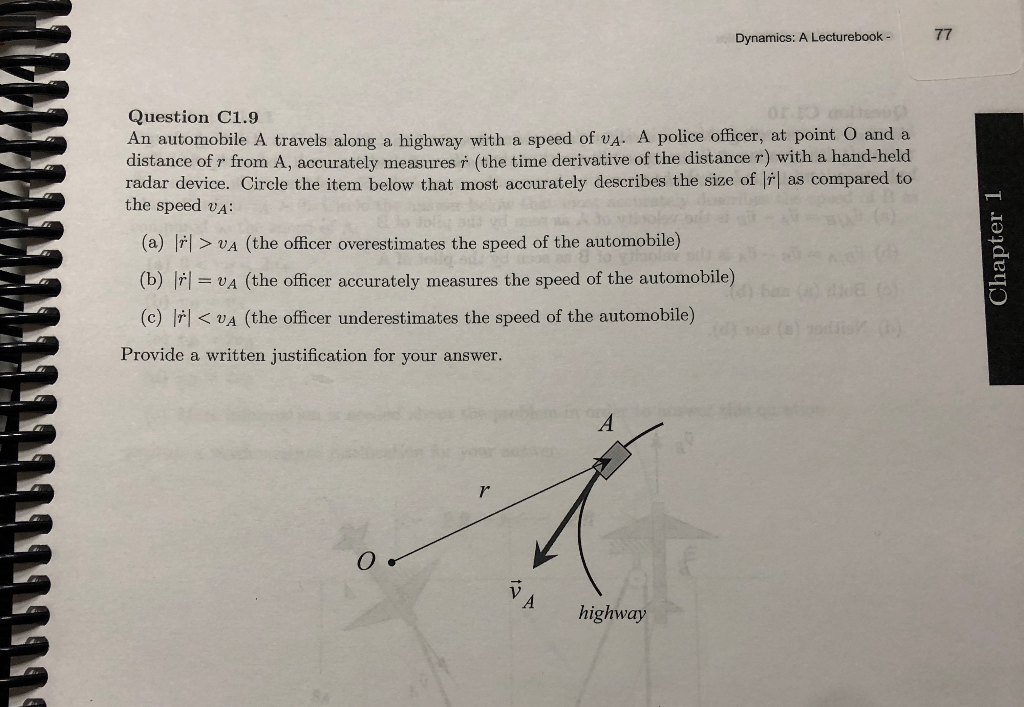 Solved Dynamics: A Lecturebook- 77 Question C1.9 An | Chegg.com