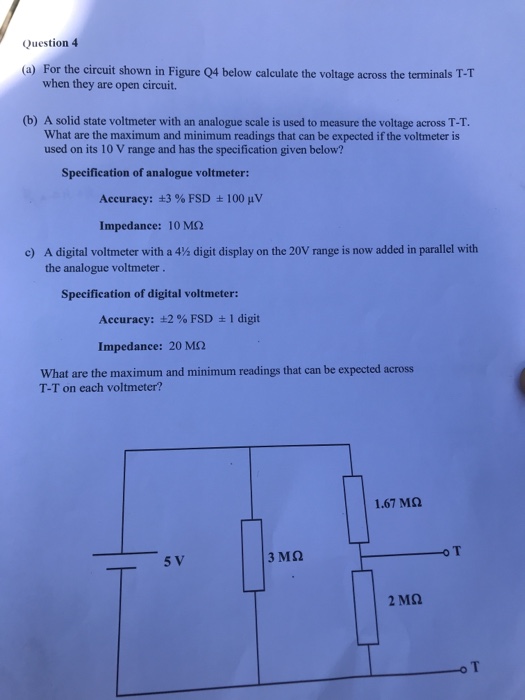 Solved Question4 (a) For the circuit shown in Figure Q4 | Chegg.com