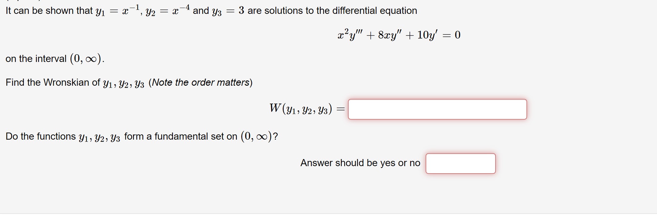 Solved It can be shown that y1=x-1,y2=x-4 ﻿and y3=3 ﻿are | Chegg.com