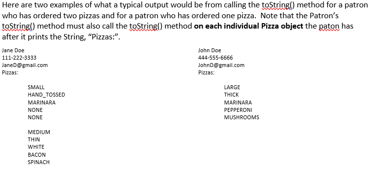Solved Java Programming Project 6 – The Pizza Experience * | Chegg.com