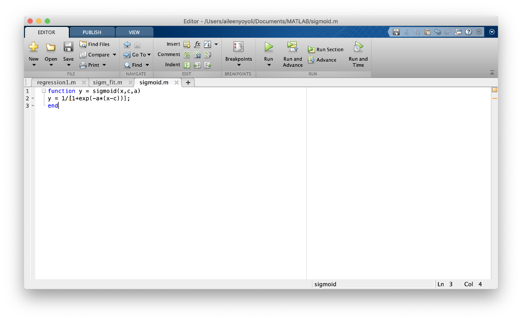 Solved I want to define the Sigmoid Function on Matlab to | Chegg.com