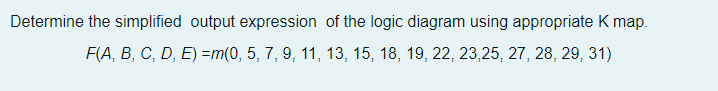 Solved Determine the simplified output expression of the | Chegg.com