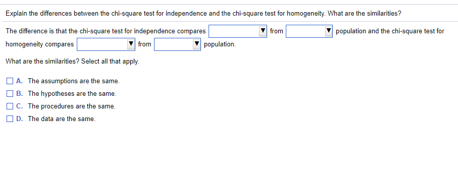 Solved Explain the differences between the chi-square test | Chegg.com