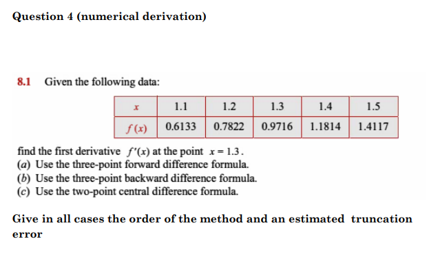 Solved Numerical Methods Question is this "other math" or | Chegg.com
