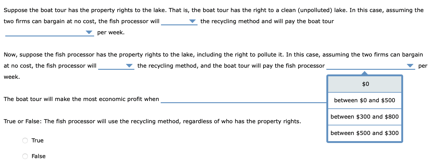 Solved 8. The effects of property rights on achieving | Chegg.com