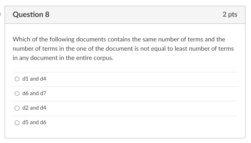Solved Refer the following document term matrix Figure: This | Chegg.com