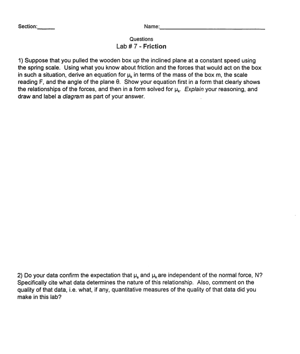 Solved LABORATORY REPORT Data Table Part 1: Inclined Plane | Chegg.com
