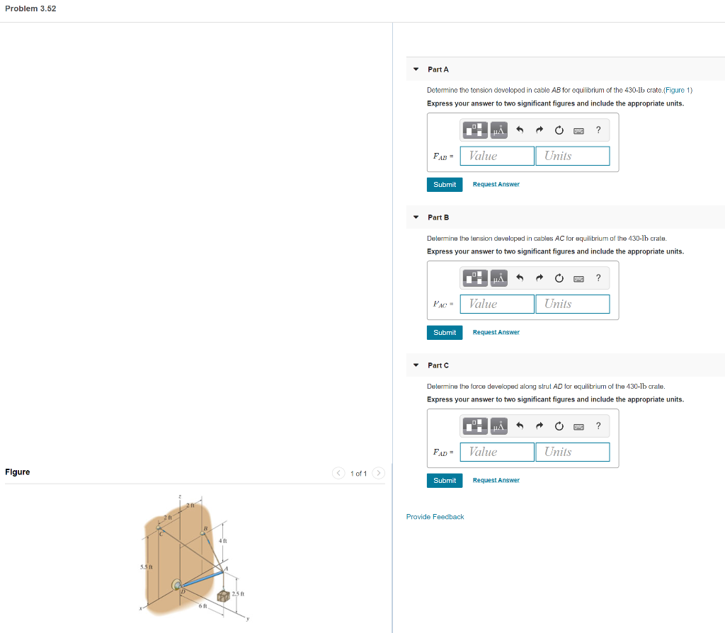 Solved Problem 3.52 Part A Determine the tension developed | Chegg.com