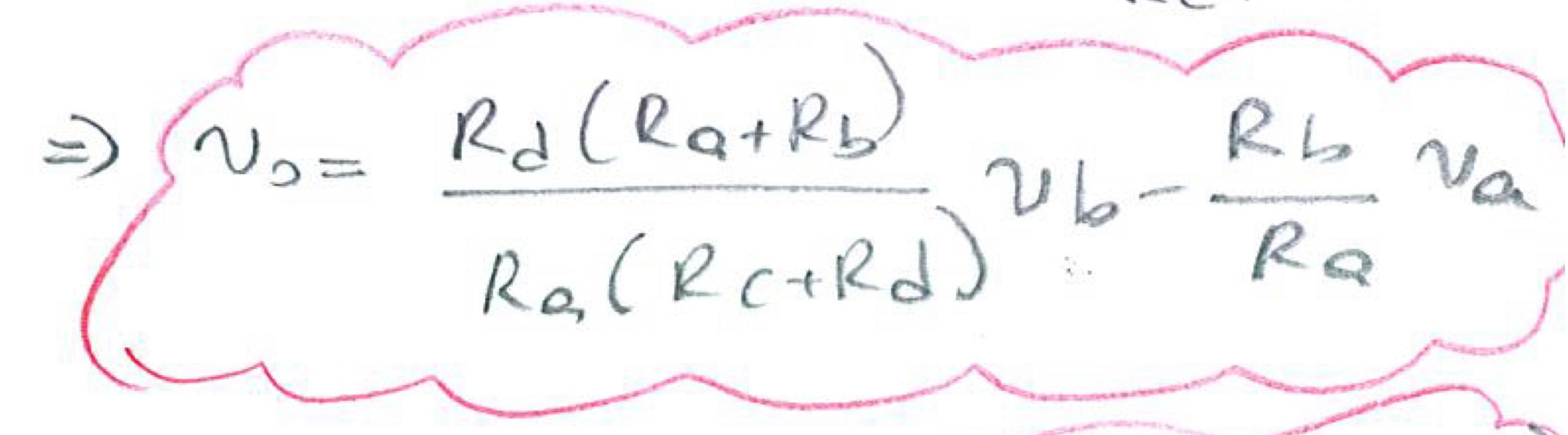Solved For the difference amplifiers how does this formula | Chegg.com