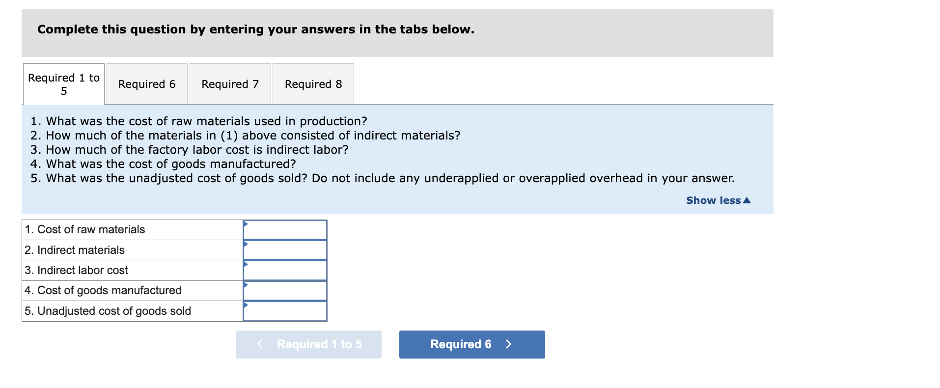 Solved Complete this question by entering your answers in | Chegg.com