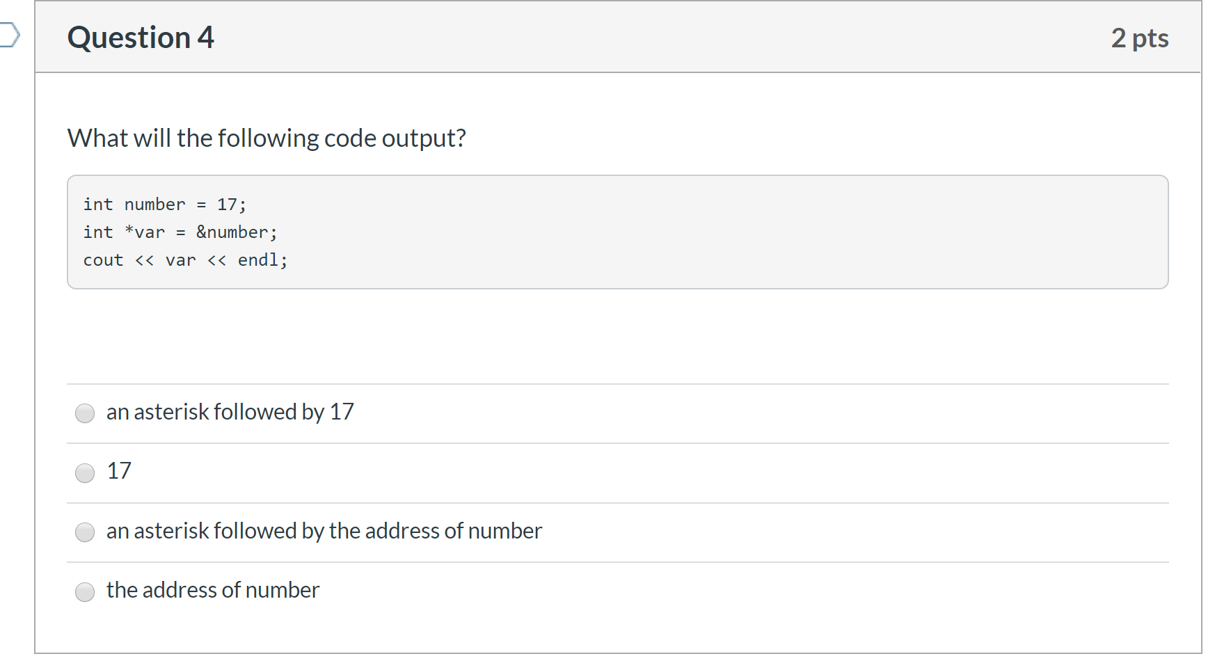 Solved Question 1 2 pts The construct defines a new type to | Chegg.com