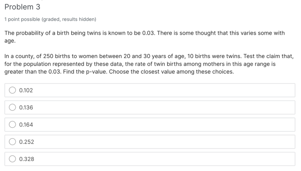 Solved 1 point possible (graded, results hidden) The | Chegg.com