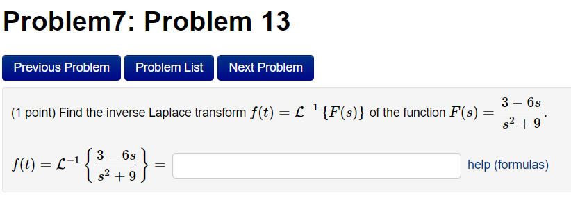Solved Problem7: Problem 13 Previous Problem Problem List | Chegg.com
