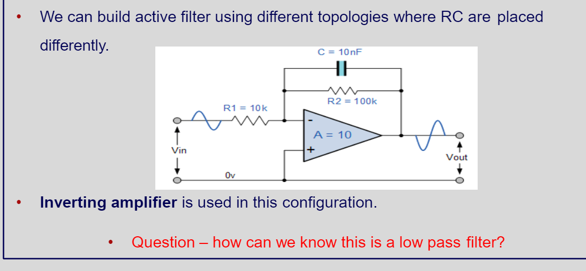 Solved We can build active filter using different topologies | Chegg.com