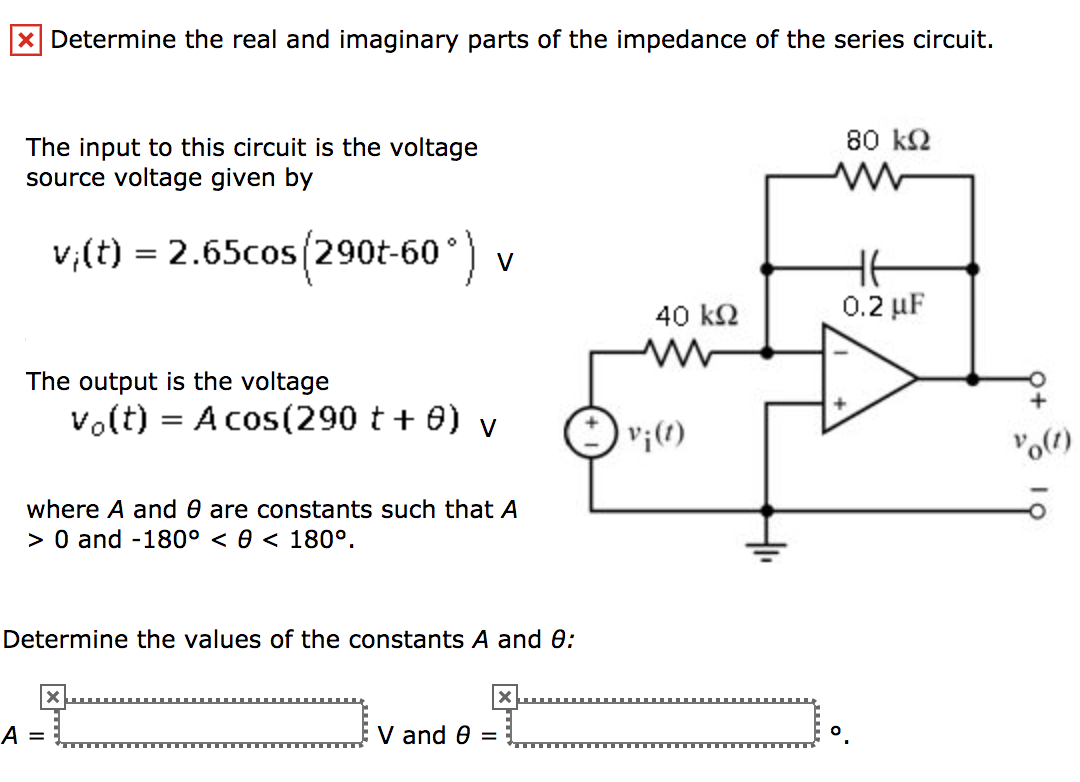 Solved Determine the real and imaginary parts of the | Chegg.com