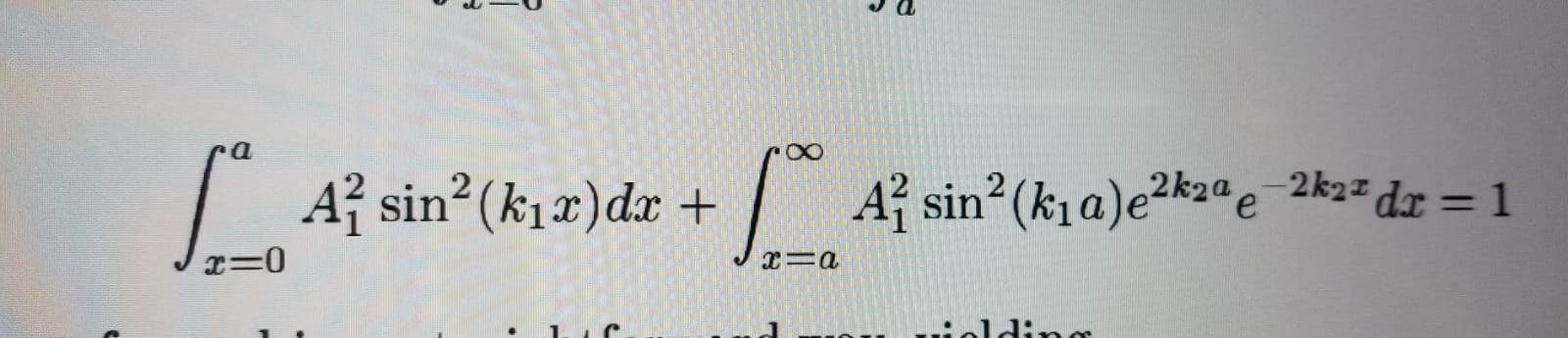 Solved Aſ sin?(kıx)dx + / Aſ sin?(kıq)e2k24e-2k24 dx = 1 | Chegg.com