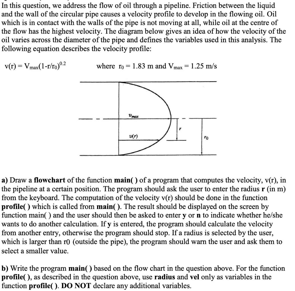 Solved In this question, we address the flow of oil through | Chegg.com