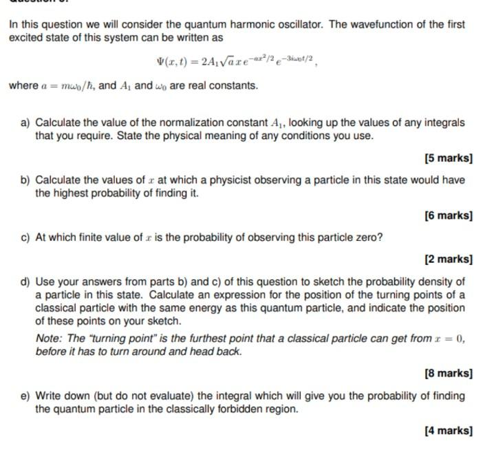 Solved In this question we will consider the quantum | Chegg.com