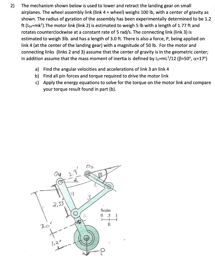 Solved 2) The mechanism shown below is used to lower and | Chegg.com