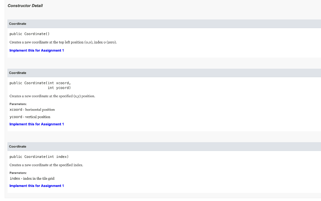 Solved Class Coordinate Object Coordinate public class | Chegg.com