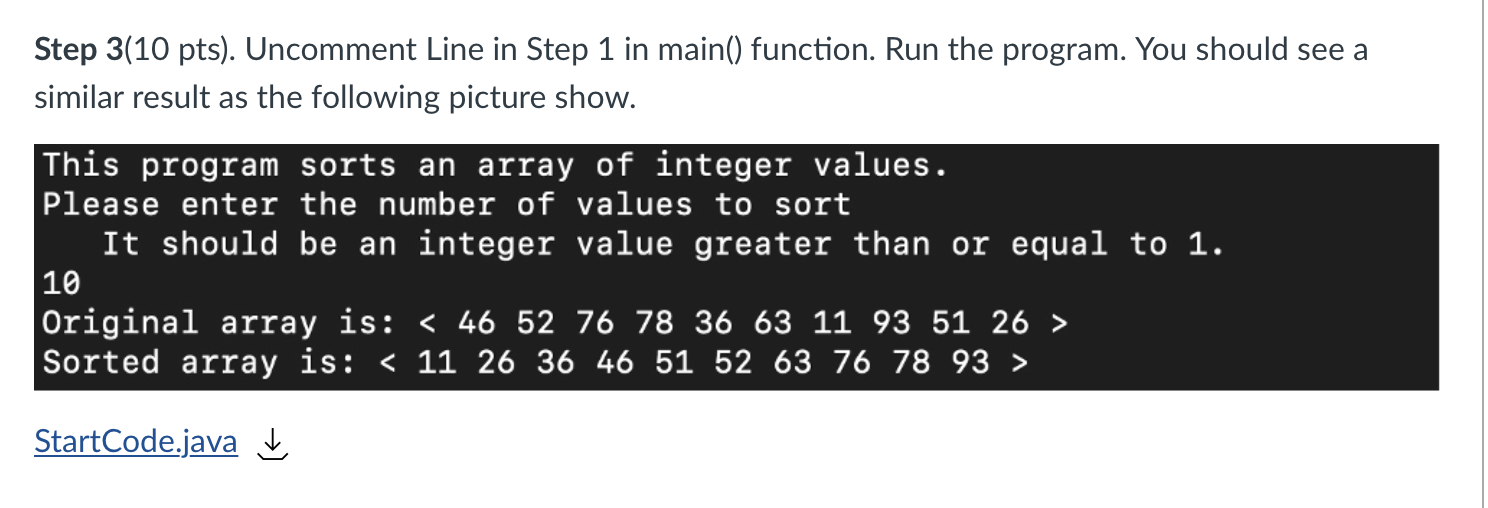 Solved Please help ASAP with Java Programming question Step | Chegg.com