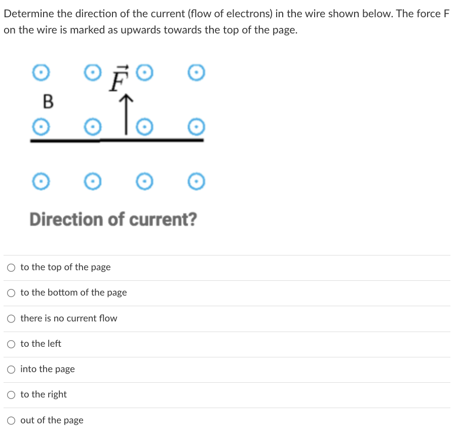 Solved Determine the direction of the current (flow of | Chegg.com