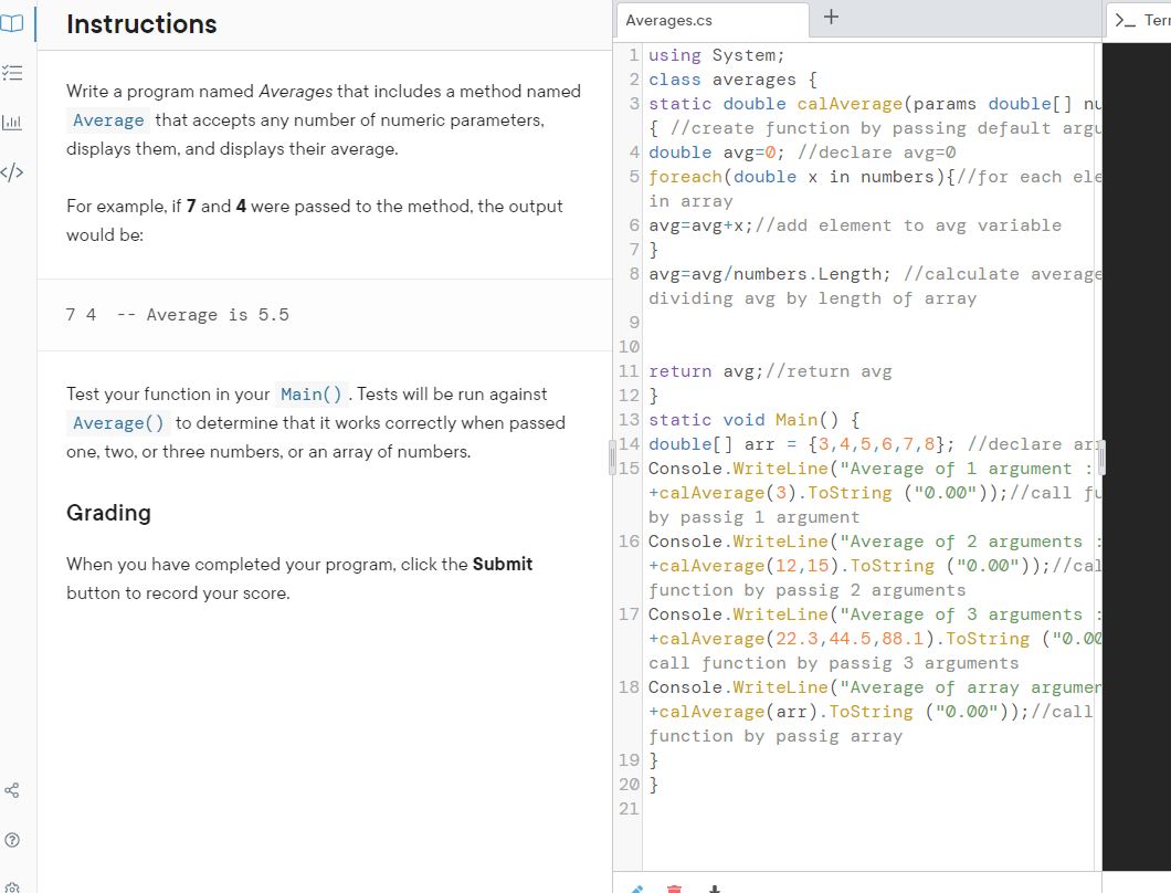 Solved I need help with writing this C# program. Every | Chegg.com