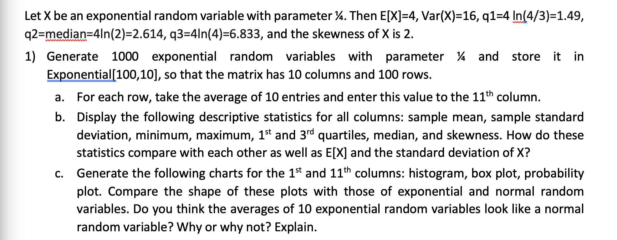 a. Let X be an exponential random variable with | Chegg.com