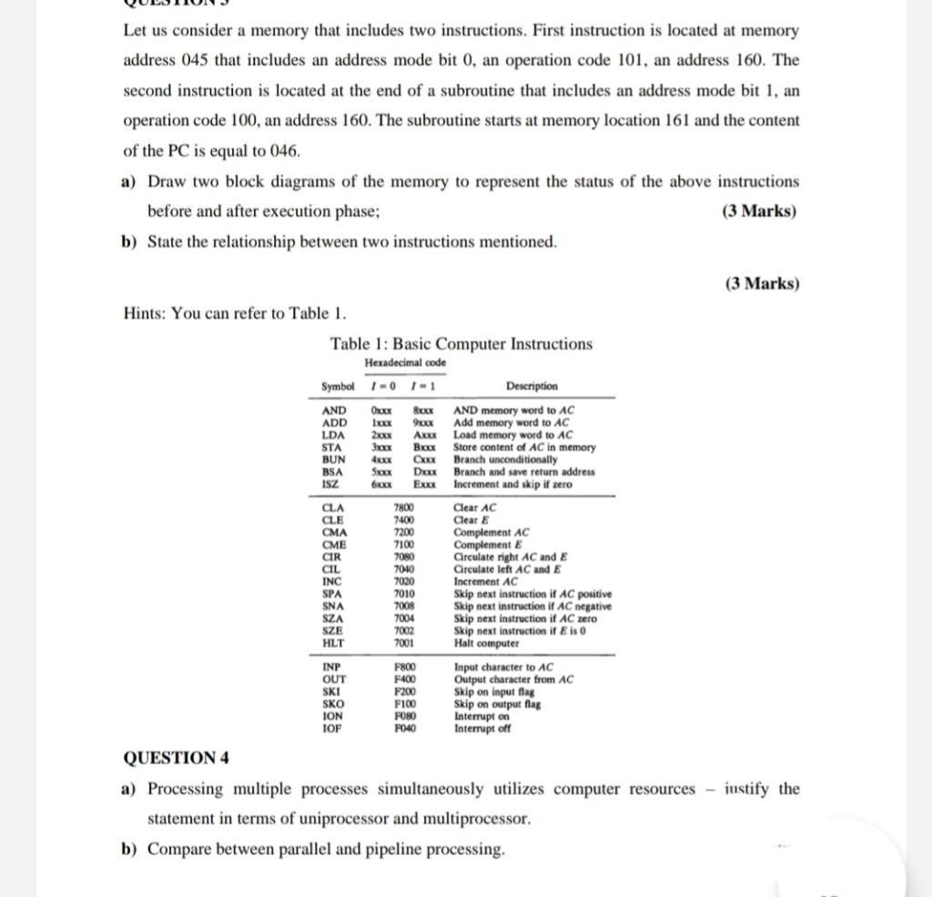 Solved Let us consider a memory that includes two | Chegg.com