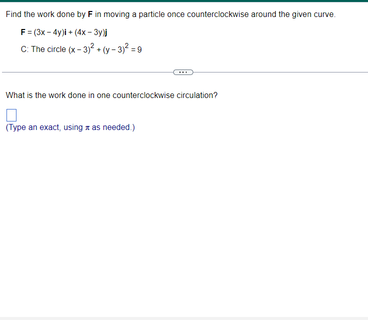 Solved Find the work done by F ﻿in moving a particle once | Chegg.com