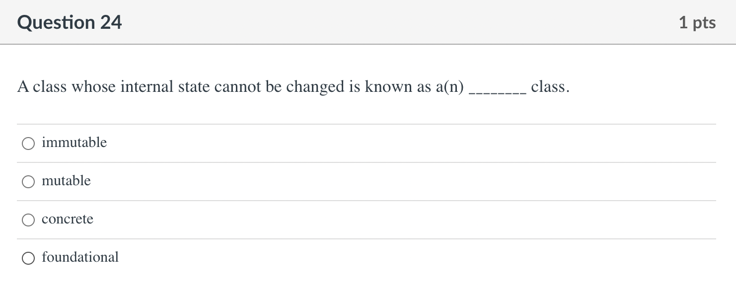 Solved A class that provides mutators to change the values | Chegg.com
