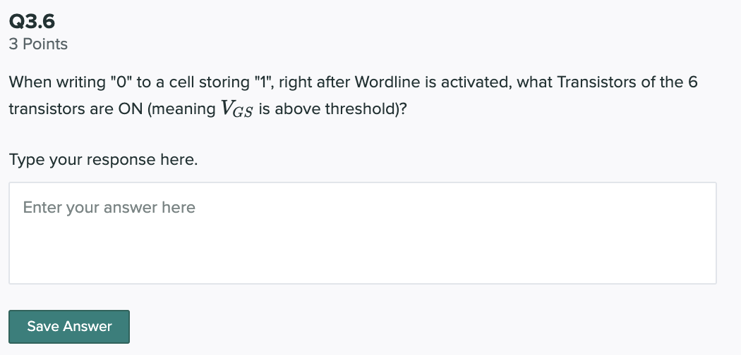 Solved Q3 SRAM 18 Points Use the SRAM figure below to answer | Chegg.com