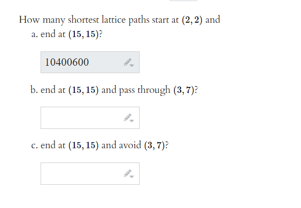 Solved How many shortest lattice paths start at (2,2) and a. | Chegg.com