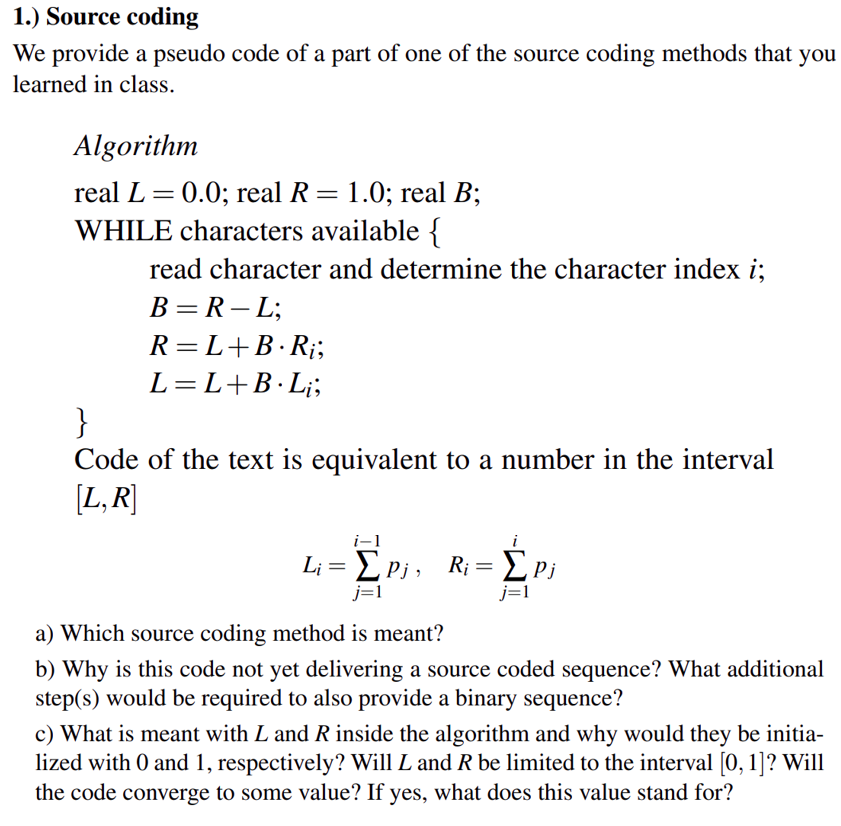 Solved Source coding Ne provide a pseudo code of a part of | Chegg.com