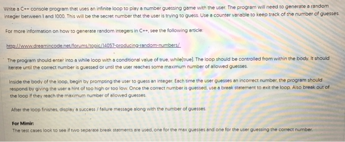 Solved Write A C Console Program That Uses An Infinite Loop 5346