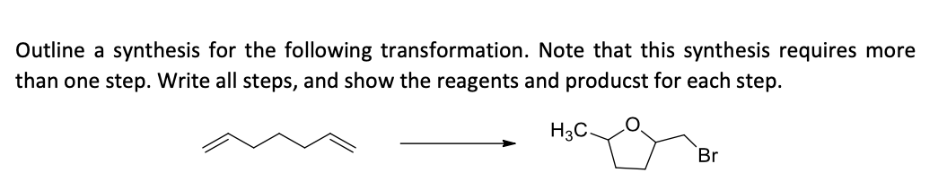 Solved Outline a synthesis for the following transformation. | Chegg.com