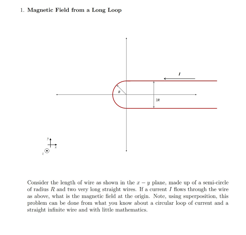 Solved 1. Magnetic Field from a Long Loop Consider the | Chegg.com