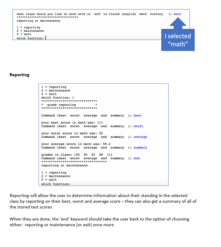 Solved Write a student grade management system. Grades will | Chegg.com