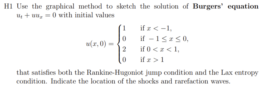 H1 Use the graphical method to sketch the solution of | Chegg.com