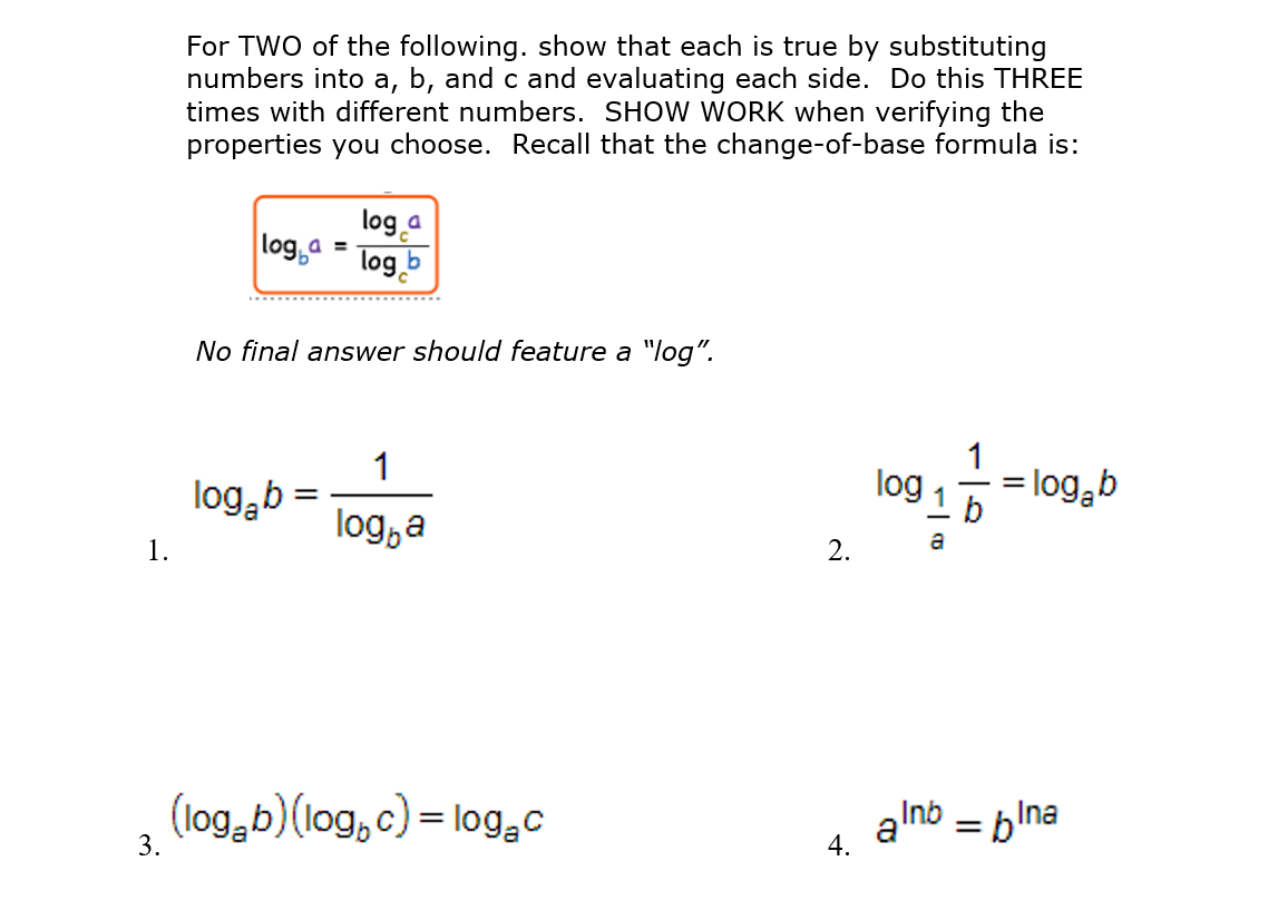 Solved For TWO of the following. show that each is true by | Chegg.com