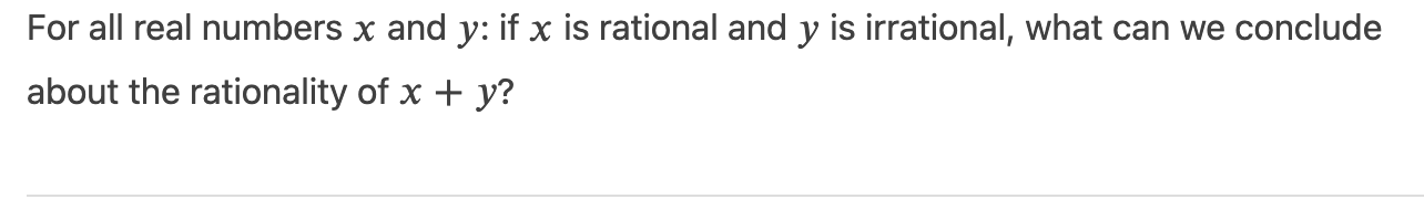 Solved For all real numbers x and y : if x is rational and y | Chegg.com
