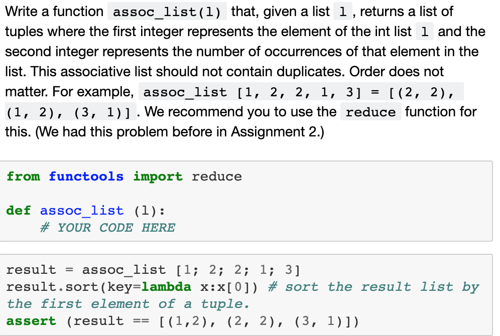 Solved Write a function assoc_list(l) that, given a list 1 , | Chegg.com